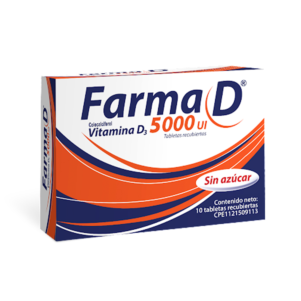 FARMA D 5000 UI 10 TABLETAS | Tu Farmacia Actual